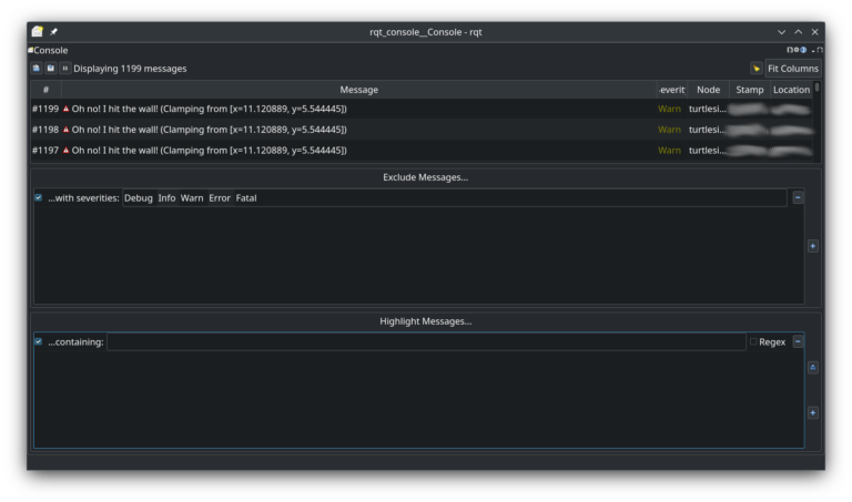 ROS2 Tutorials – Using rqt_console to view logs | HeavyMoon